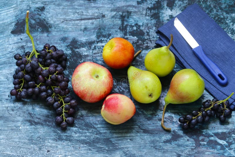 Grapes, Pears, Peaches - Fruits Stock Photo - Image of orange, assorted ...