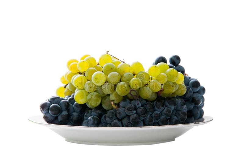 Grapes plate stock image. Image of leaves, perspective - 61286727
