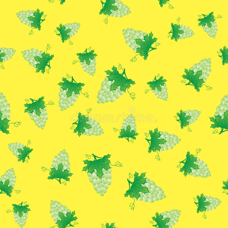 Grapes Seamless Pattern stock illustration. Illustration of curl ...
