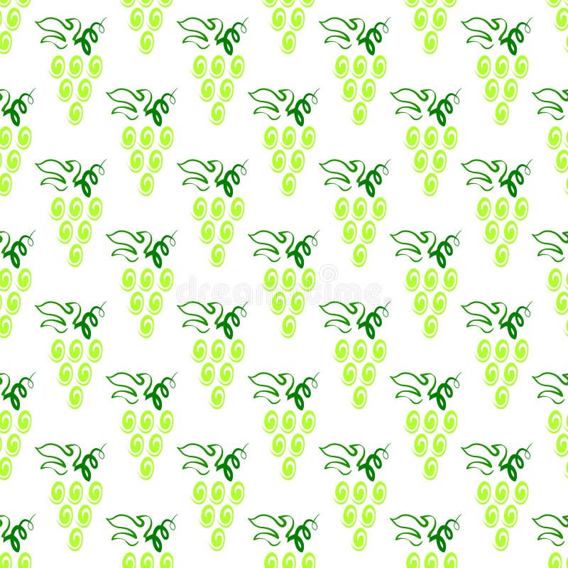 Grapes Seamless Pattern stock vector. Illustration of cluster - 93122922