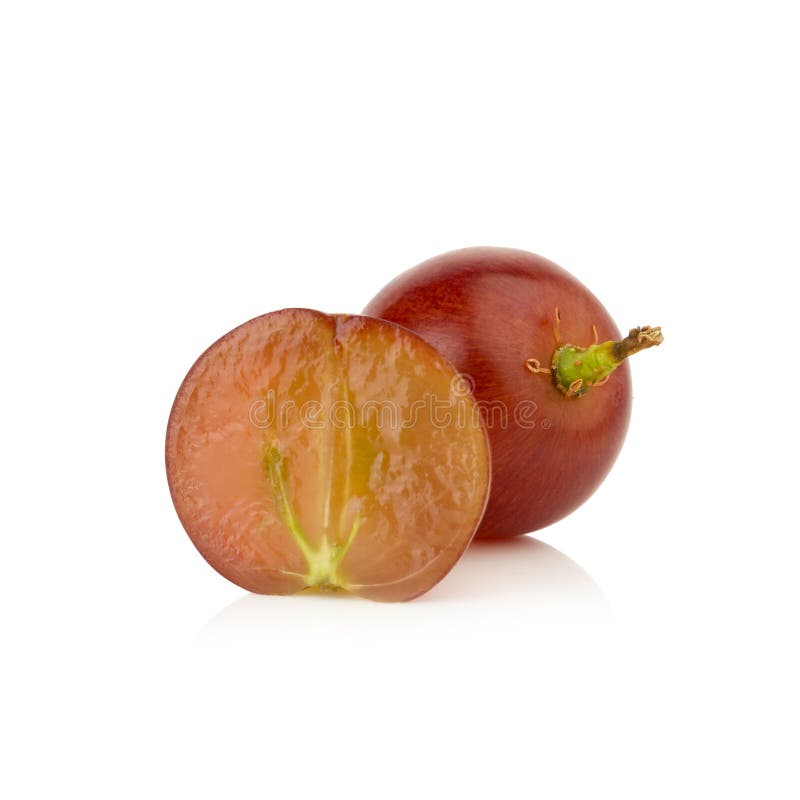 Grapes Seedless Red Single Isolated on White Background Stock Image ...