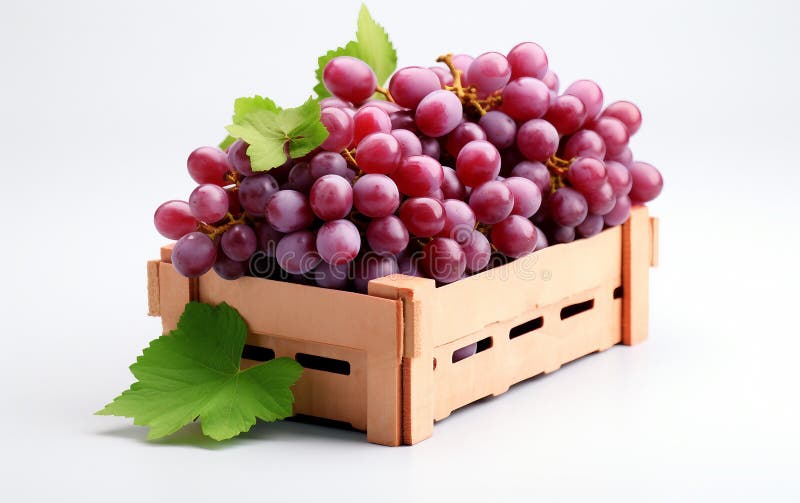 Grapes in Transparent Background Box -Generative Ai Stock Illustration ...