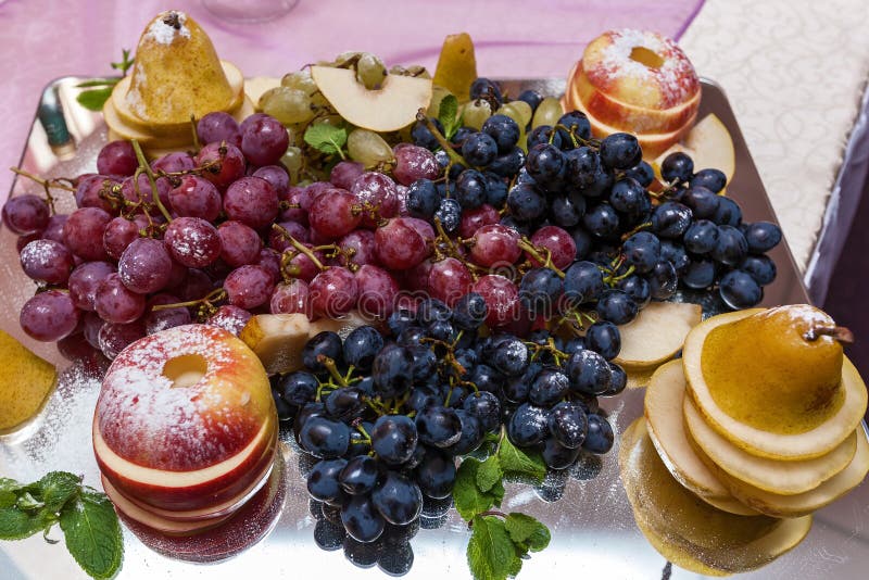 Grapes on a tray. stock image. Image of ingredient, berry - 108467751