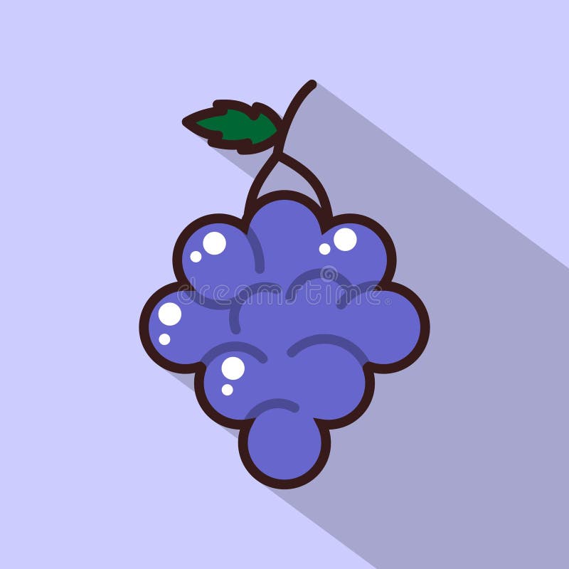 Grapes Vector in Cartoon Style Stock Vector - Illustration of symbol ...