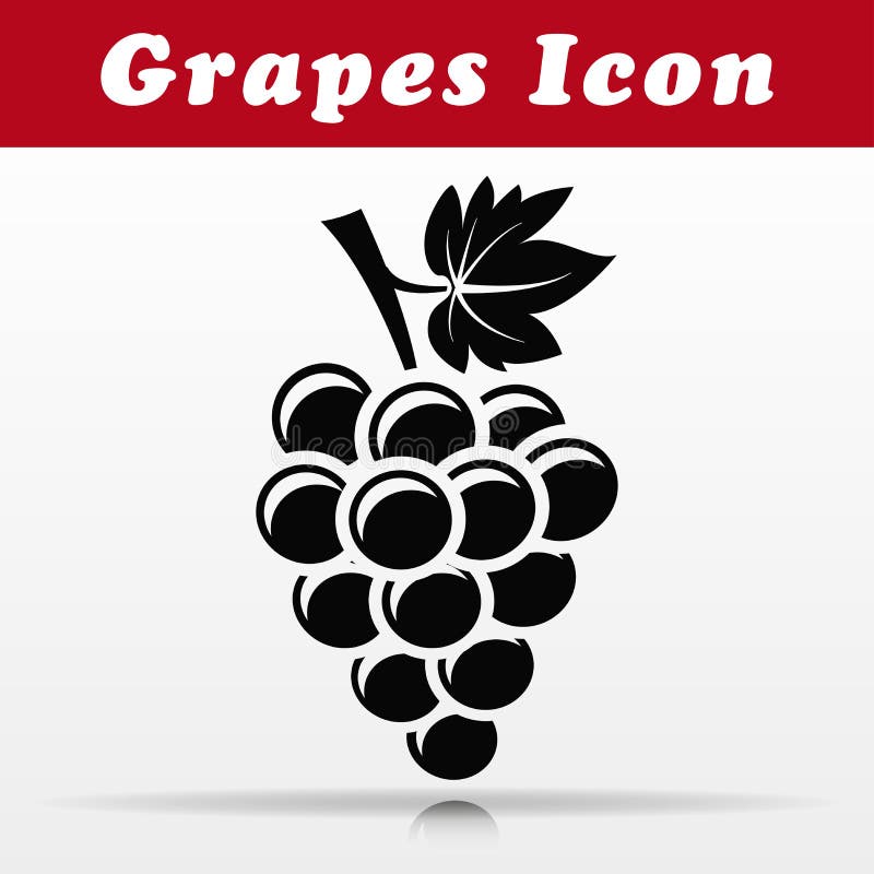 Grapes vector icon design stock vector. Illustration of flat - 120361317