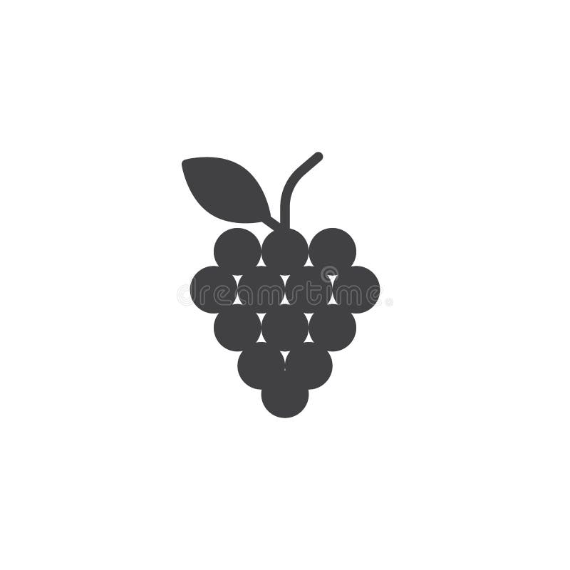 Grapes vector icon stock vector. Illustration of design - 123903492