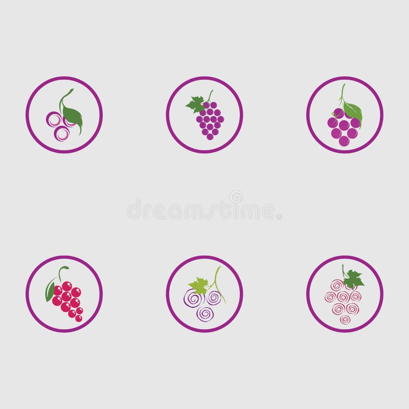 Grapes Vector Icon Illustration Design Stock Vector - Illustration of ...