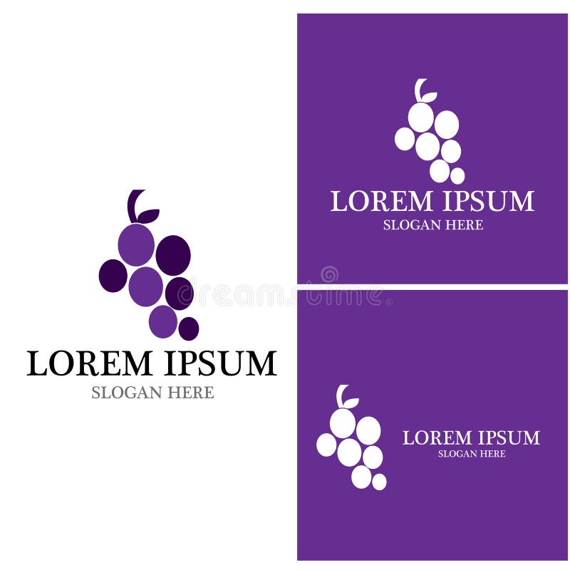 Grapes Vector Icon Illustration Design Stock Illustration ...