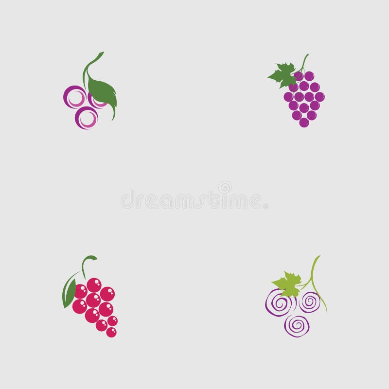 Grapes Vector Icon Illustration Design Stock Vector - Illustration of ...