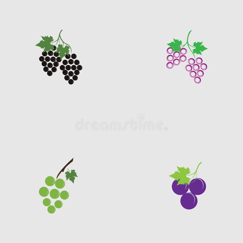 Grapes Vector Icon Illustration Design Stock Vector - Illustration of ...