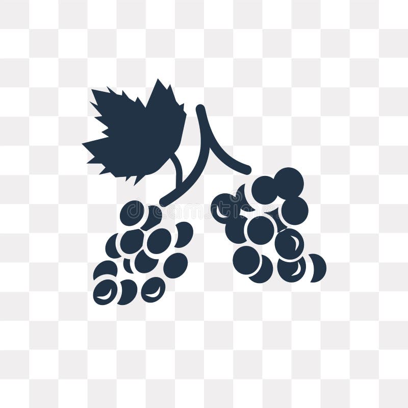 Grapes Vector Icon Isolated on Transparent Background, Grapes T Stock ...