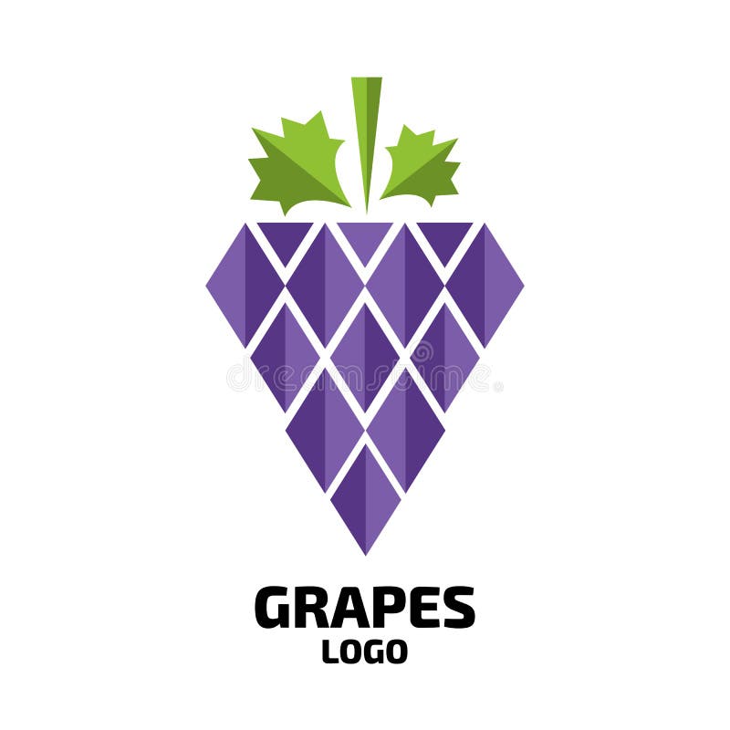 Grapes Vector Logo. Wine, Vine Logo Stock Vector - Illustration of logo ...