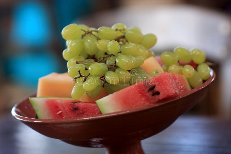 Grapes and watermelon stock photo. Image of dishware - 16654336