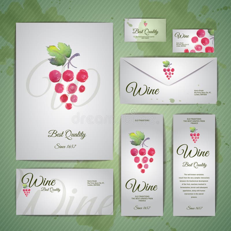 Art Wine Cards and Labels Design. Stock Vector - Illustration of labels ...