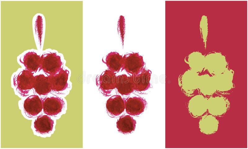 Grapes Wine - Graphic Isolated Vector Colors Illustration Stock Vector ...