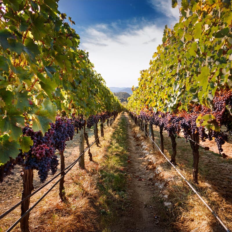 Grapevine, AI generated stock illustration. Illustration of scene ...