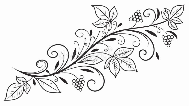 Grapevine Corner Design Element with Leaves and Grapes for Wine Themes ...