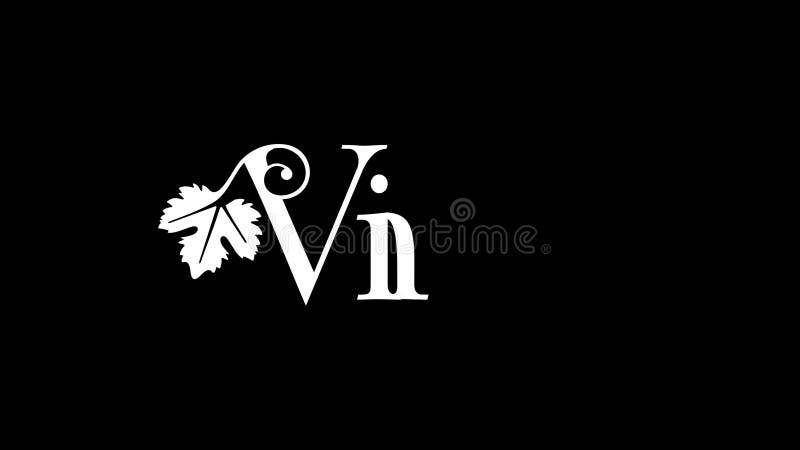 Grapevine with Grape Leaf Graphic Animation. Alpha Channel Stock ...