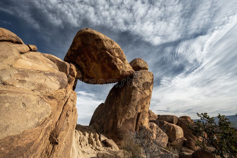 Grapevine Hills and Balanced Rock in Big Bend Stock Photo - Image of ...