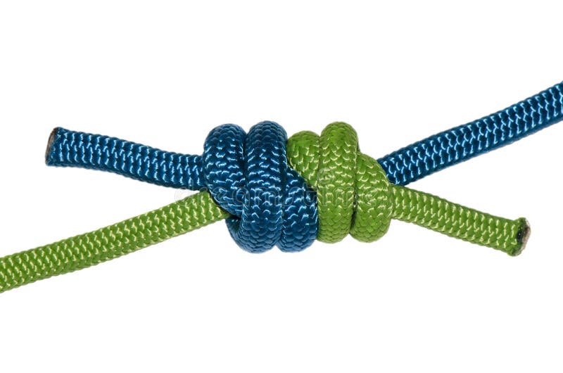 Grapevine Knot, Blue and Green Rope. Stock Photo - Image of climbing ...