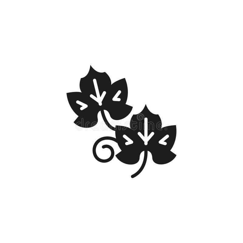 Grapevine Leaf Icon stock illustration. Illustration of green - 380257780