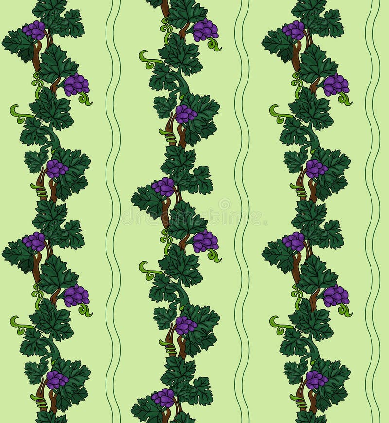 Grapevine seamless pattern stock vector. Illustration of grapevine ...