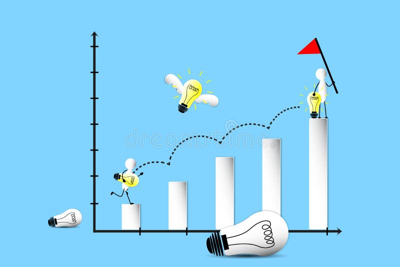 The Graph and Leader Concept, Lamp Stock Illustration - Illustration of ...