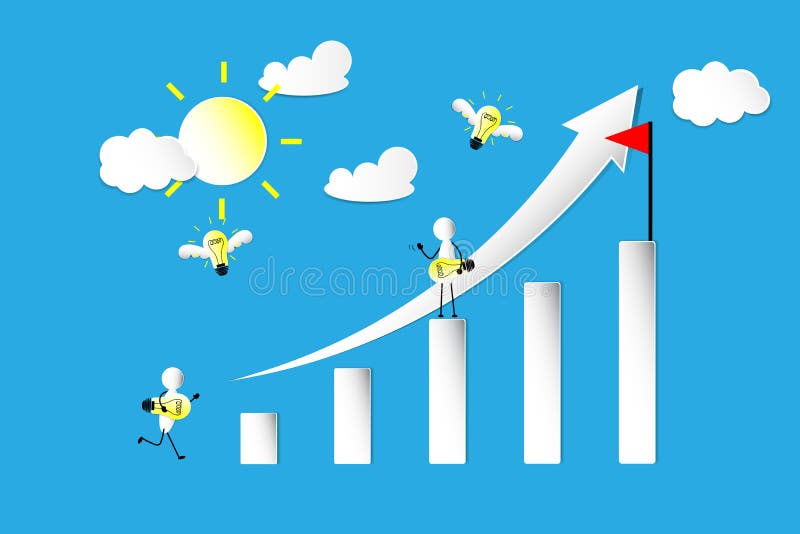 The Graph and Leader Concept, Leader Idea Stock Illustration ...