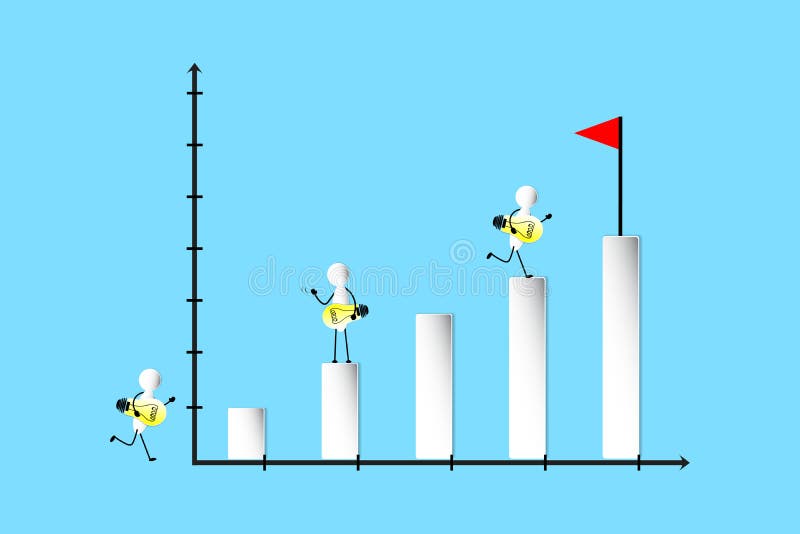 The Graph and Leader Concept, Idea and Leader Stock Illustration ...