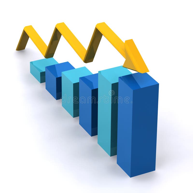 Graph 3d Rendered stock illustration. Illustration of blue - 10206325
