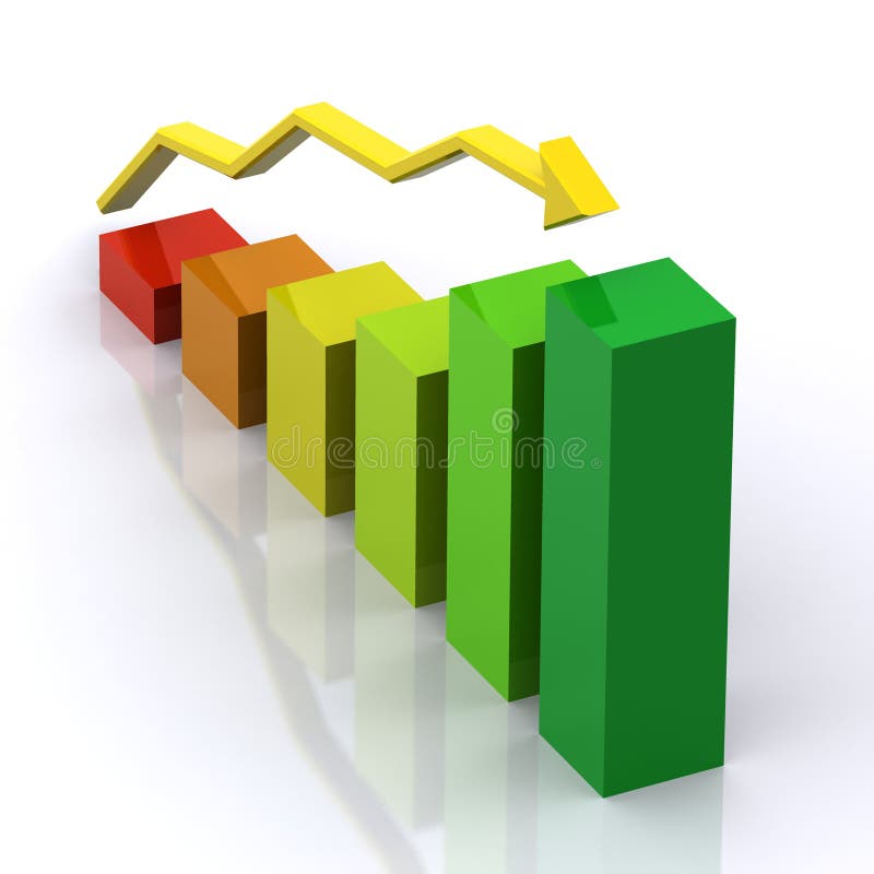 Graph 3d Rendered stock illustration. Illustration of money - 10432430