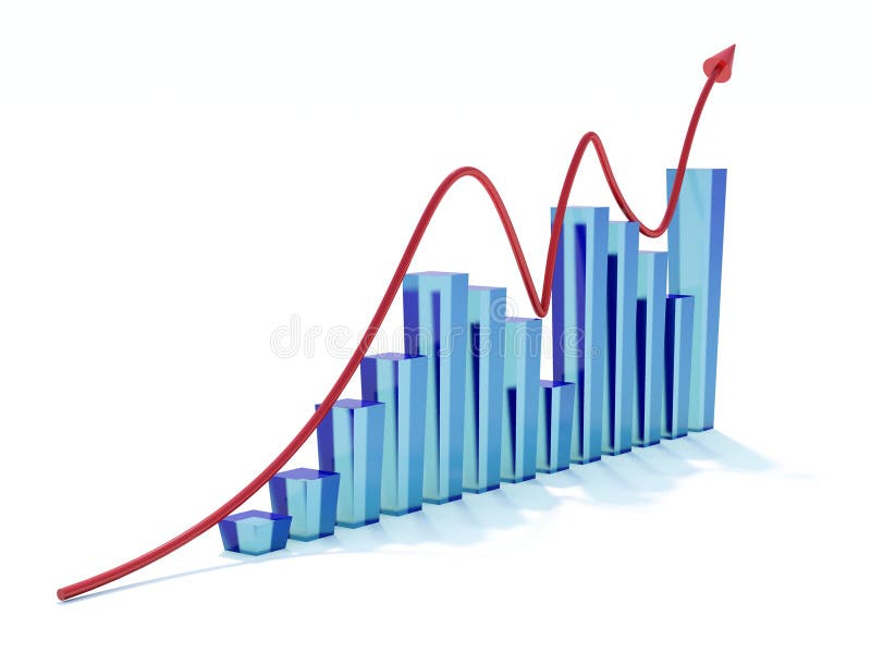 Business graph down stock illustration. Illustration of indicator ...