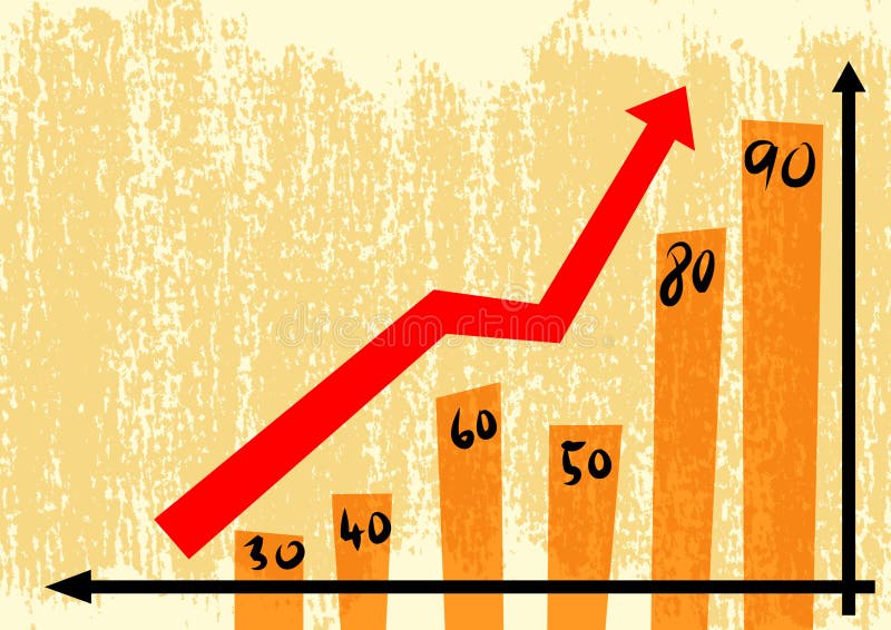 Graph On Abstract Background Stock Vector - Illustration of improvement ...