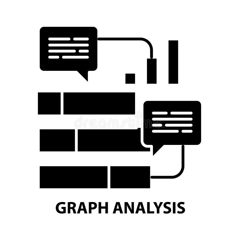 Graph Analysis Icon, Black Vector Sign with Editable Strokes, Concept ...