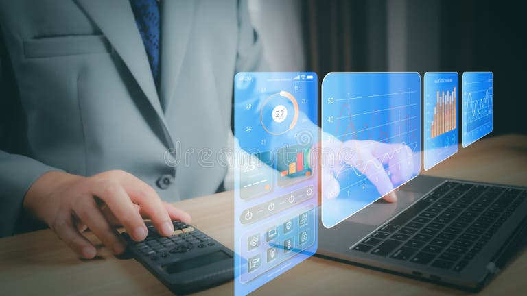 2025, Graph Analyst Working with Business, Concept Digital ...