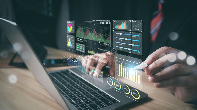 2025, Graph Analyst Working with Business, Concept Digital ...