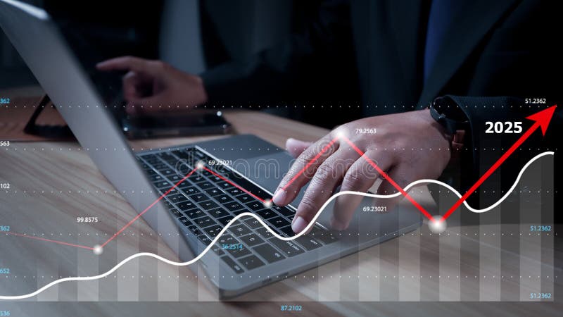 2025, Graph Analyst Working with Business, Concept Digital ...