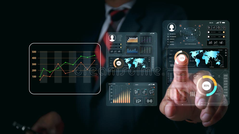 2025, Graph Analyst Working with Business, Concept Digital ...