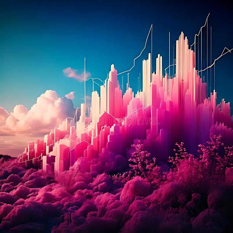 Graph with Arrowcute Look Best Stock Illustration - Illustration of ...