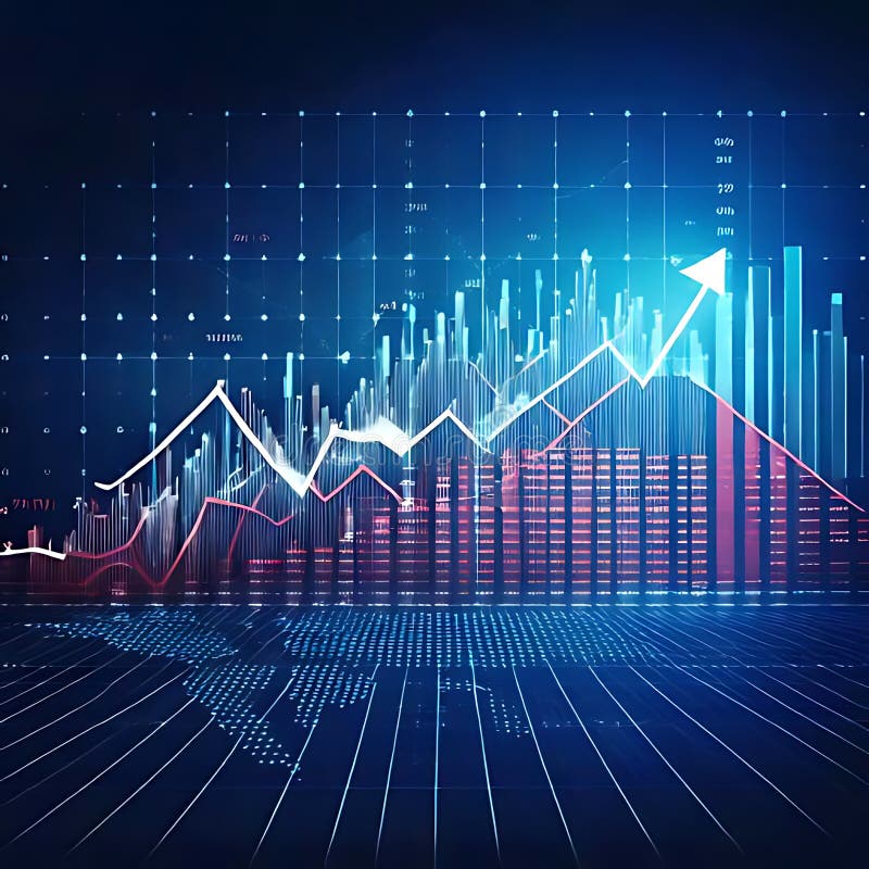 Modern Graph Al New Graph with Globe Stock Illustration - Illustration ...