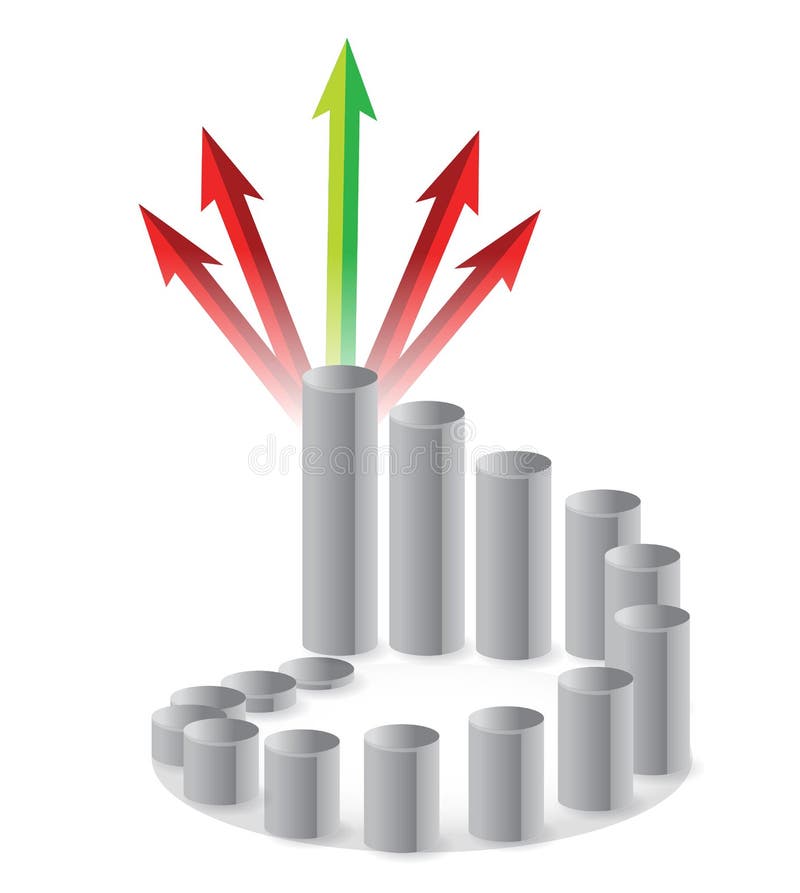 Graph and arrows stock illustration. Illustration of design - 27544906