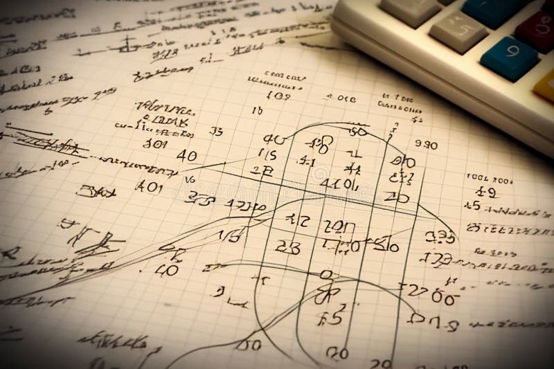 Graph Arrows Formulas Calculations. AI Generated Stock Illustration ...
