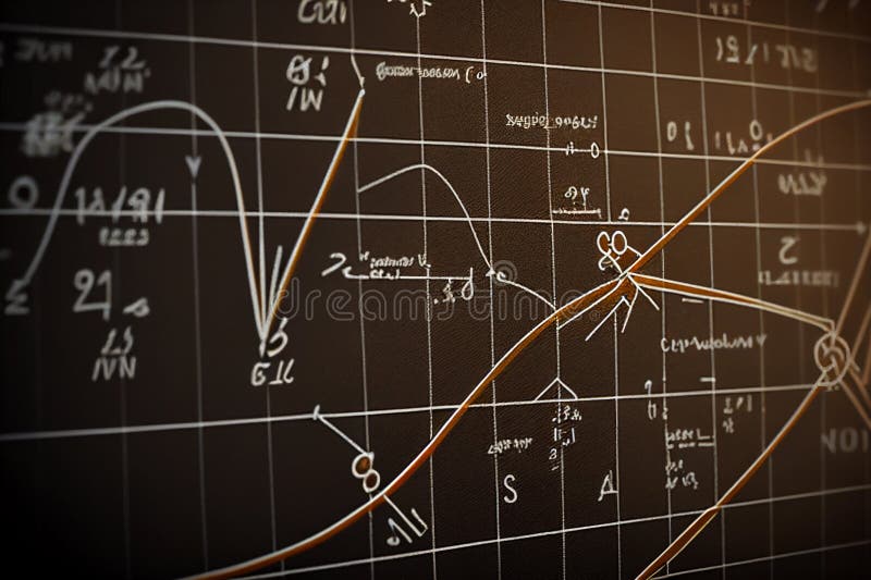 Graph Arrows Formulas Calculations. AI Generated Stock Illustration ...