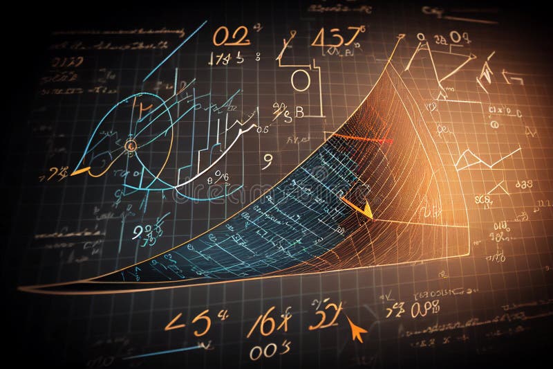 Graph Arrows Formulas Calculations. AI Generated Stock Illustration ...