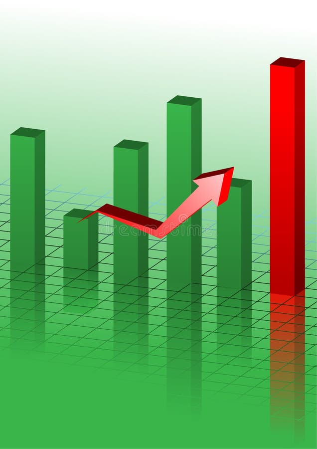 3D Graph - Rising costs stock illustration. Illustration of graph - 5467163