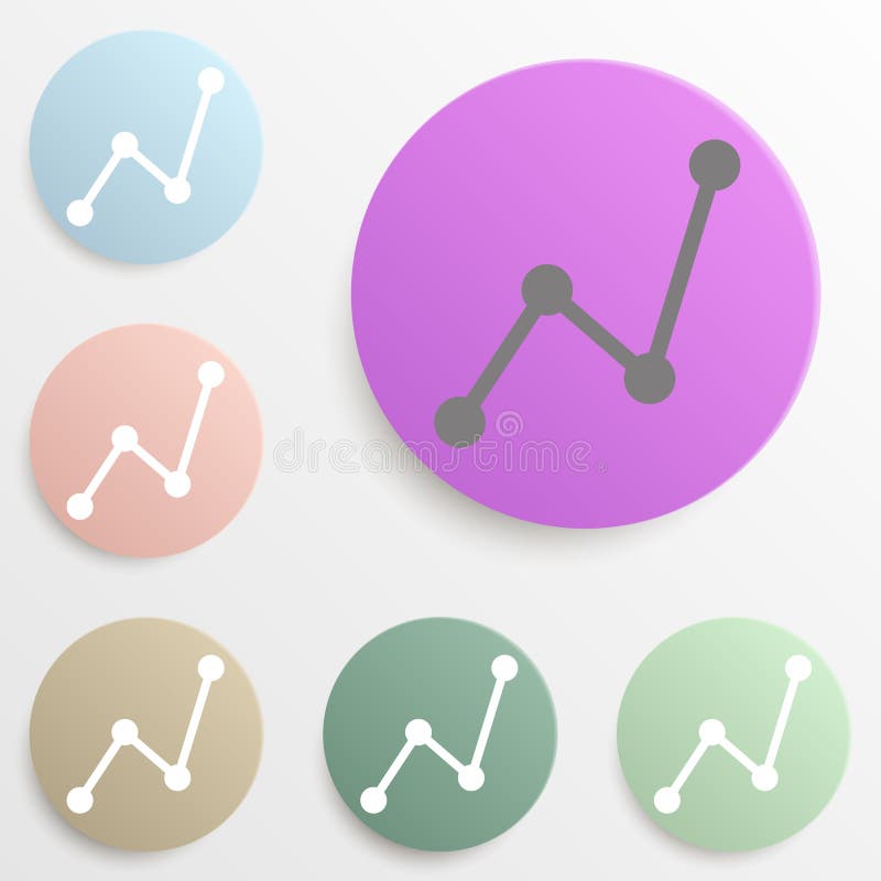 Graph Badge Color Set. Simple Glyph, Flat Vector of Web Icons for Ui ...