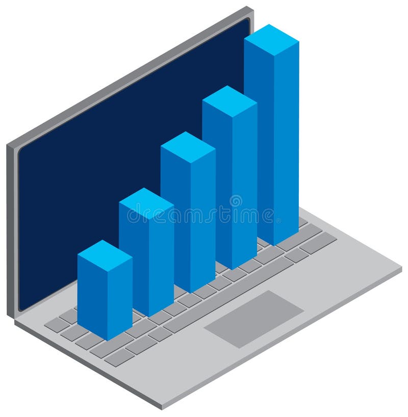 Graph bars rising stock vector. Illustration of virtual - 331776867