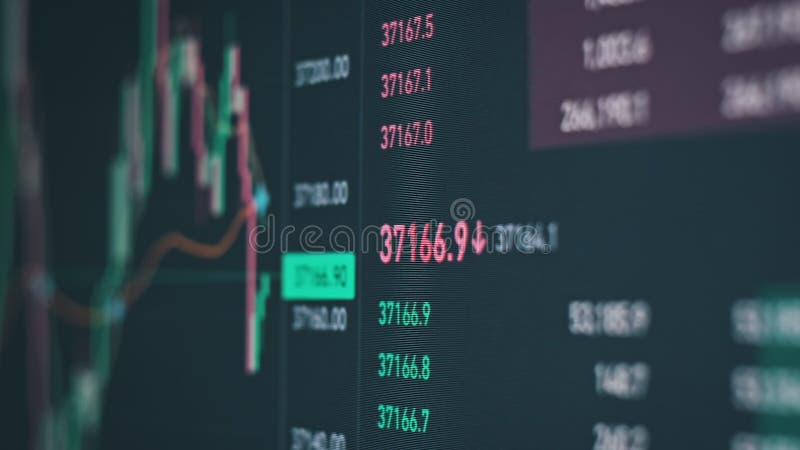 Graph of Bitcoin Trading on the Crypto Exchange with Price Evolution ...