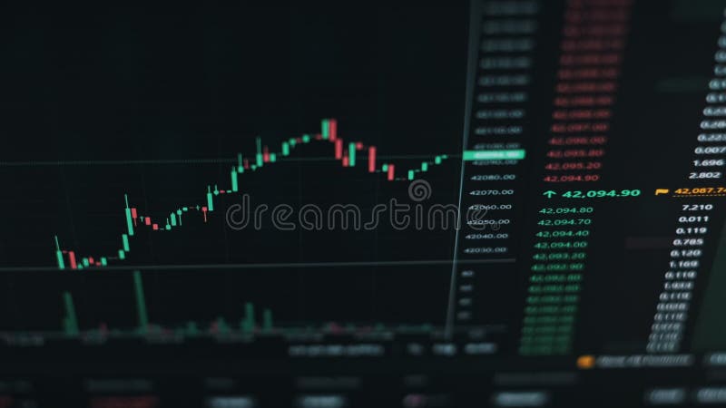 Graph of Bitcoin Trading on the Crypto Exchange with Price Evolution ...