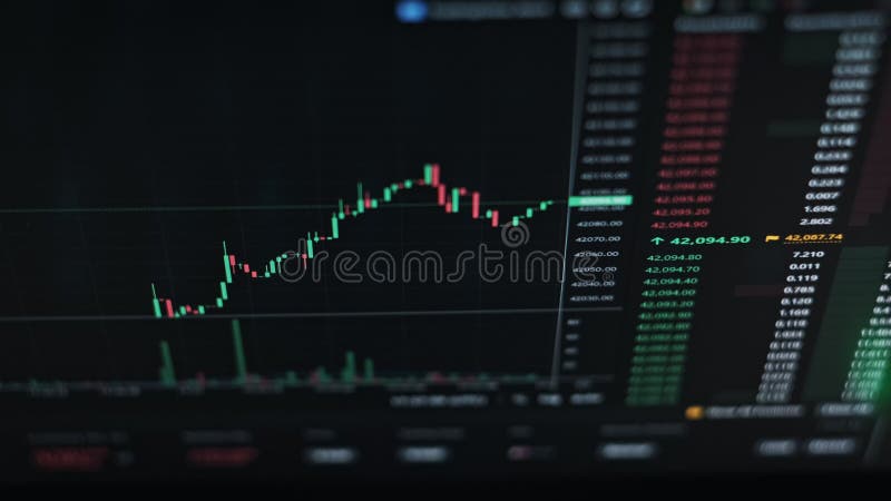 Graph of Bitcoin Trading on the Crypto Exchange with Price Evolution ...